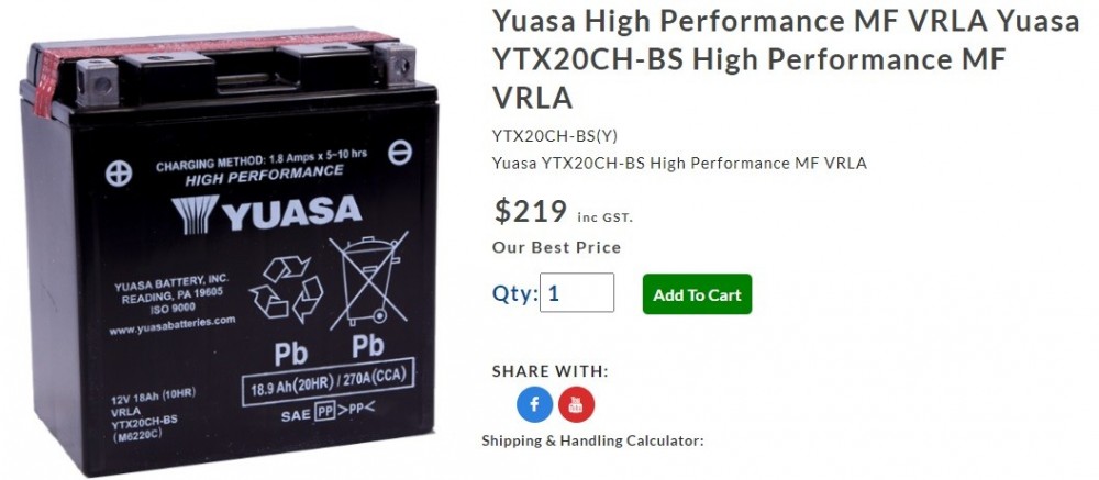 Replacement Battery Info for R1200RT WetHead/R1250RT ShiftHead ...