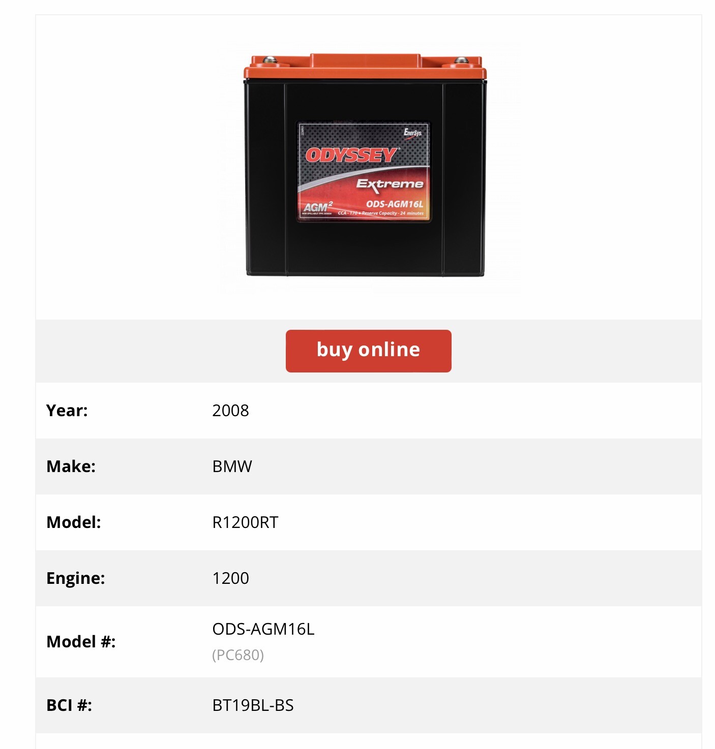 Odyssey battery, PC 680 label change or wrong battery? - Bike Related ...