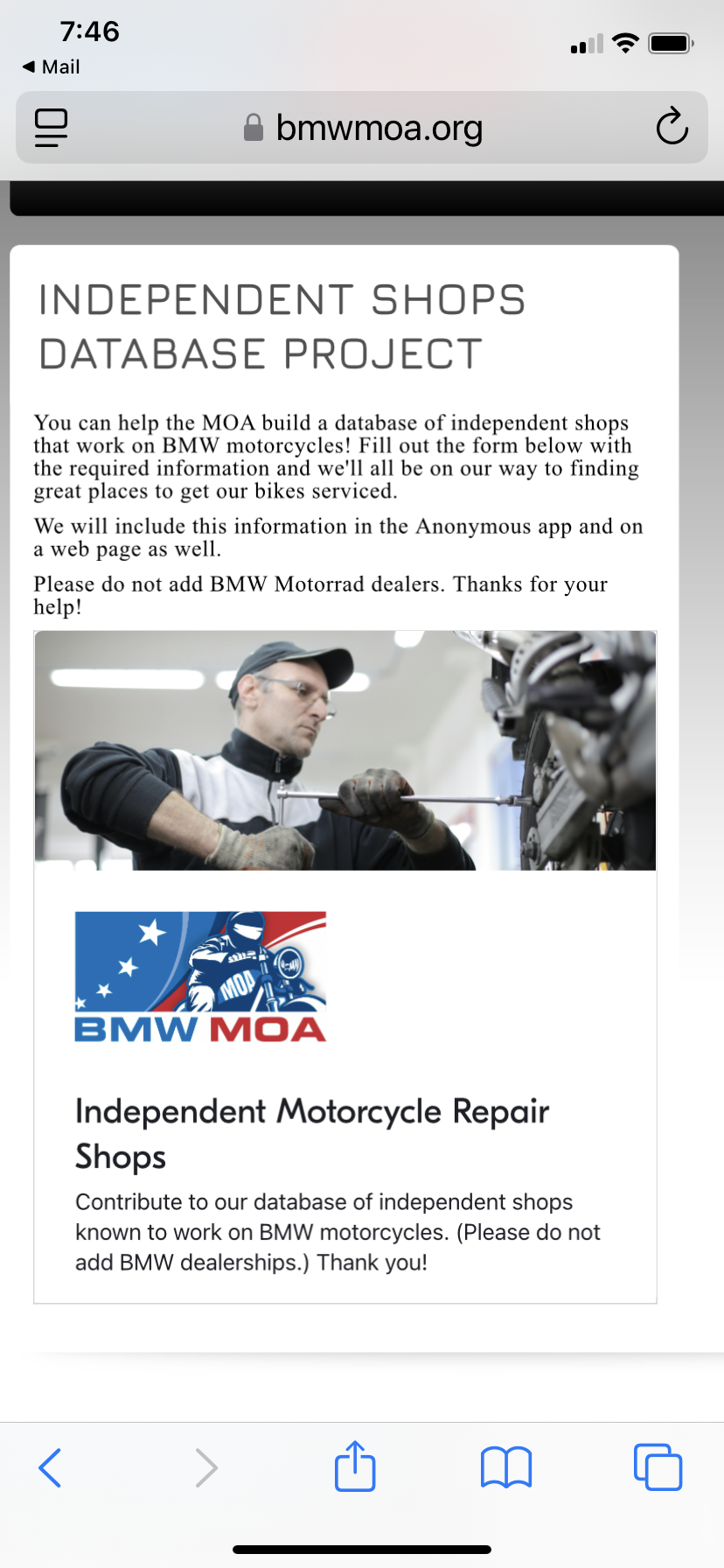 Independent BMW Repair Shops - Bike Related Things - BMWSportTouring