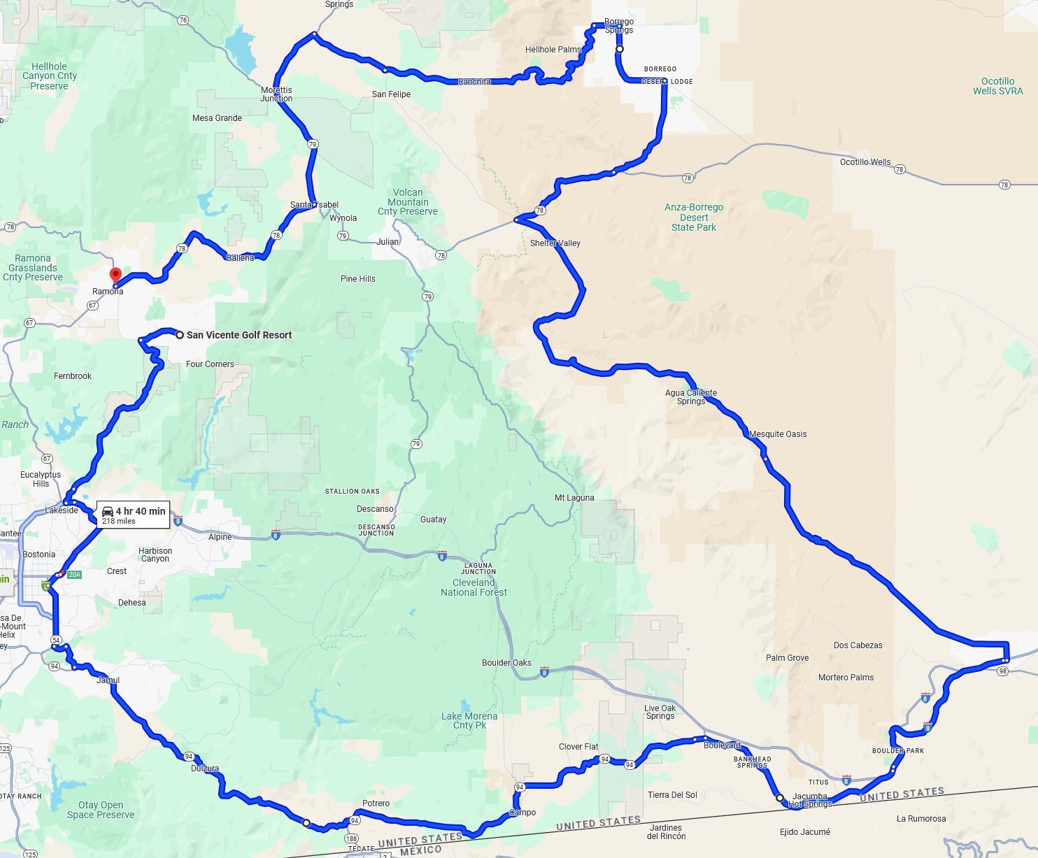 Map Of Ramona California