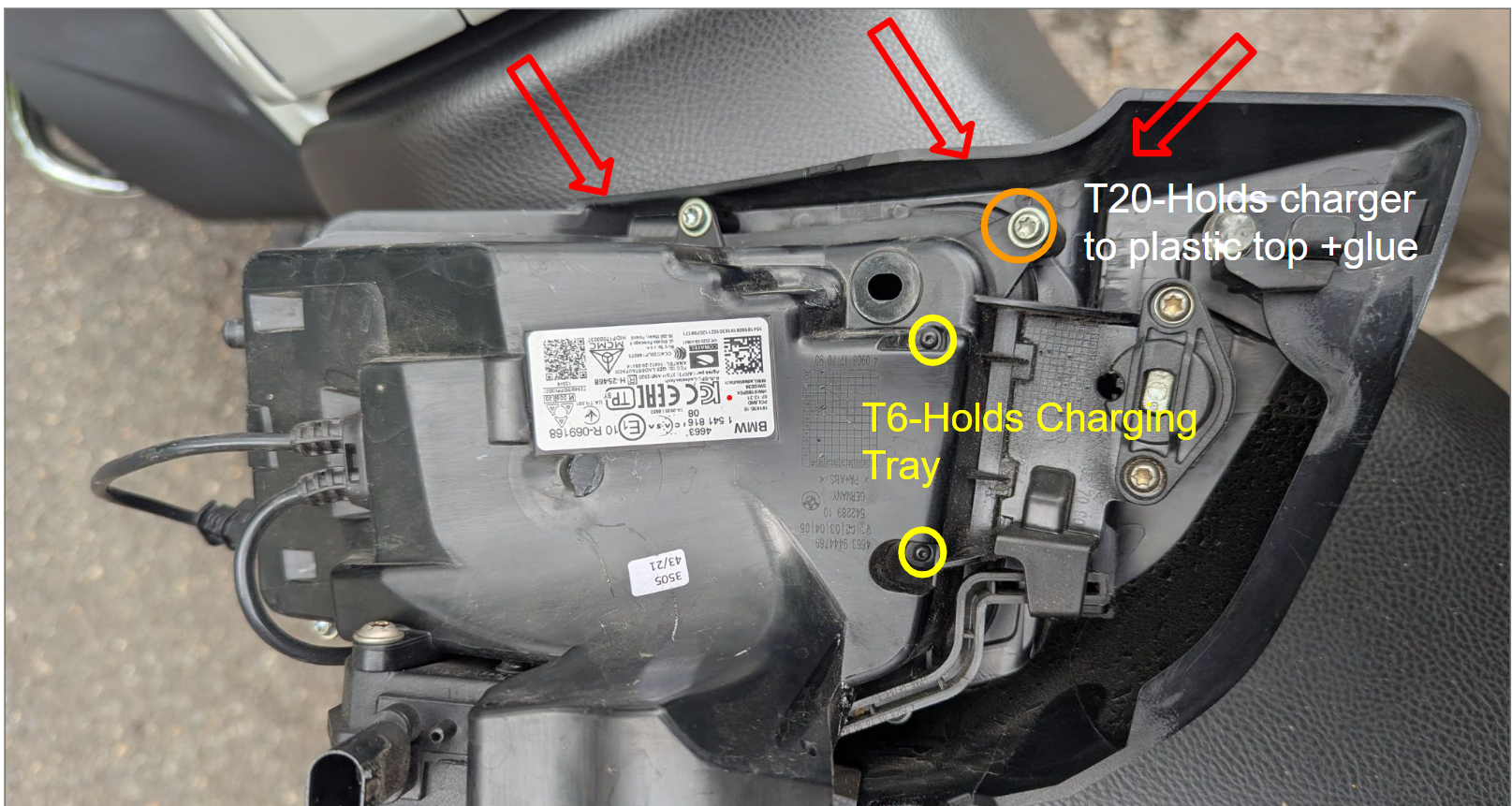 R1250RT - How to make more room in the phone cubby/charger - ShiftCam ...