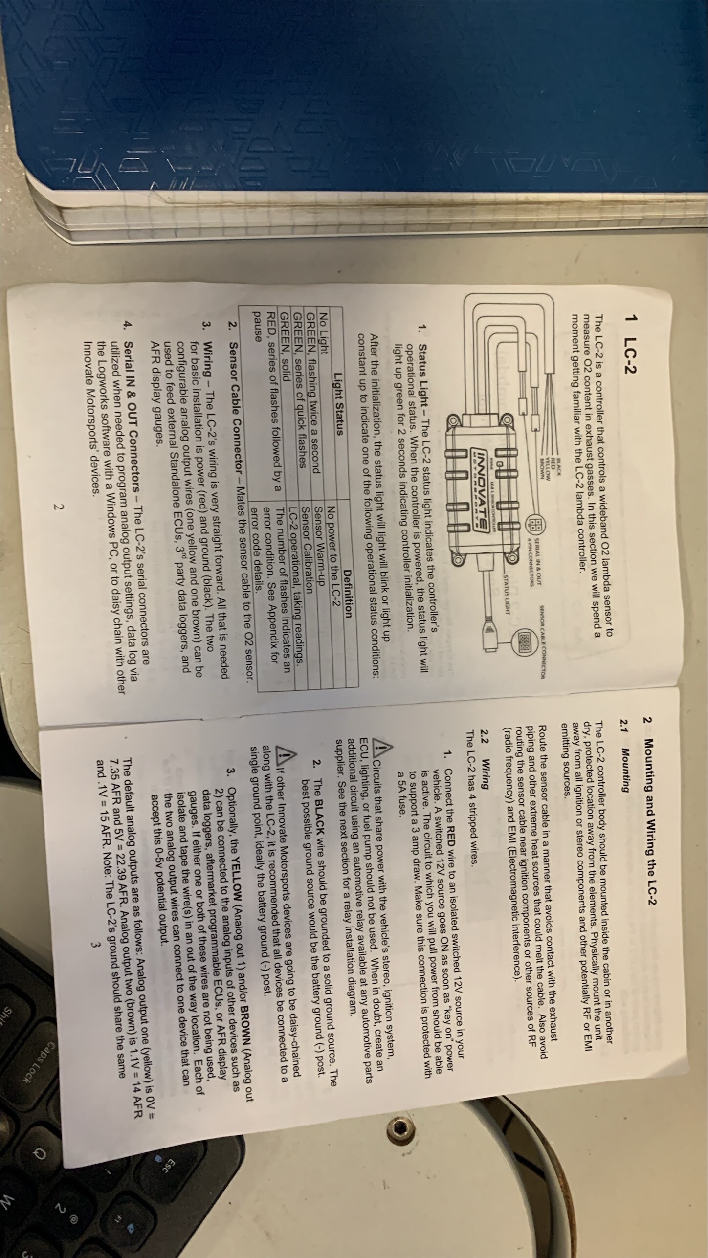 Innovate LC2 connecting to R1150rt - Oilheads - BMWSportTouring